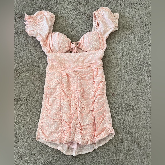 Dresses | Selfi Leslie Pink Flower Dress | Poshmark
